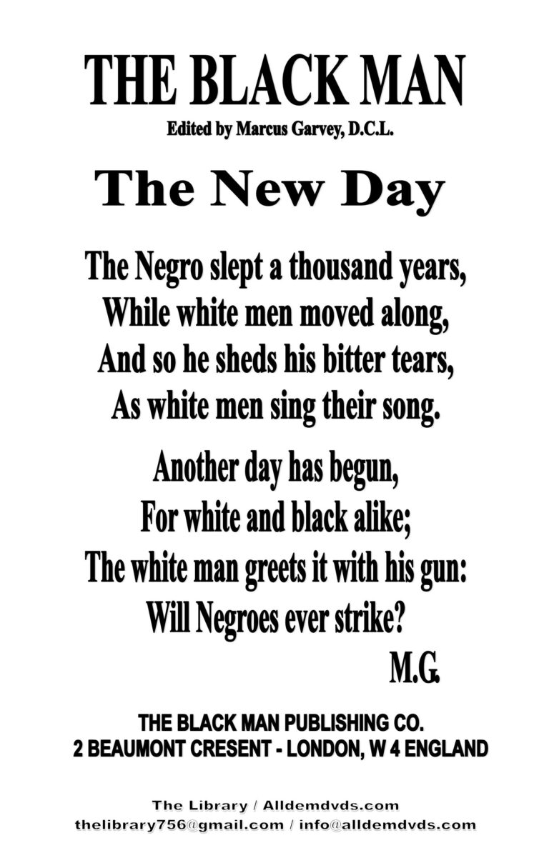 P00034 Marcus Garvey Poem - Apex Educational Systems